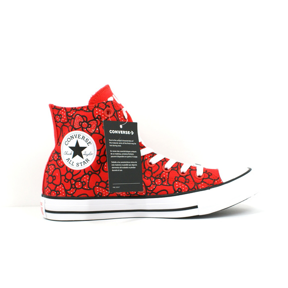 Converse | Shoes | Converse X Hello Kitty Hi Top Sneakers Red Bow New ...